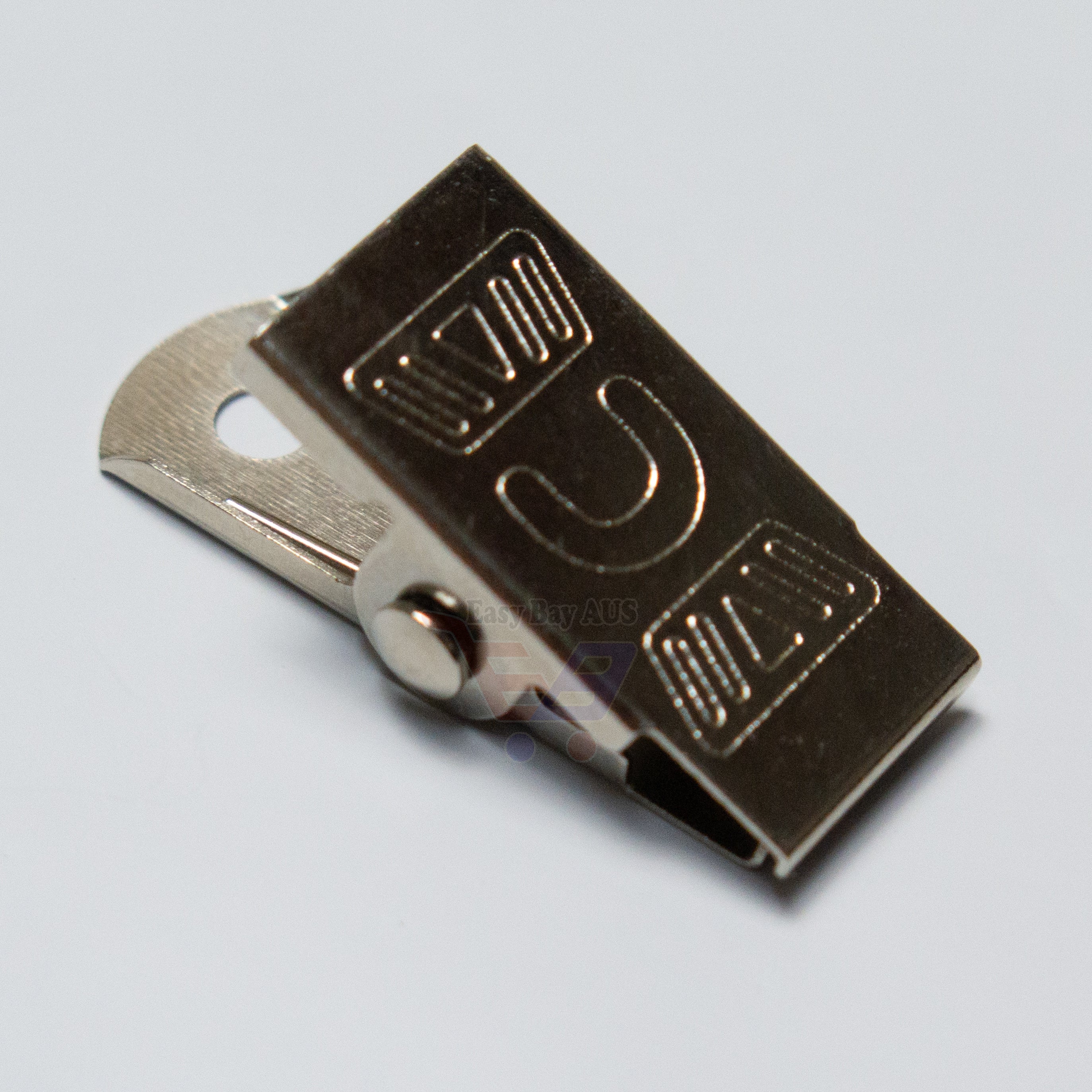 10 x Metal Clip Bulldog Clasp Spring Loaded Clip with Eyelet