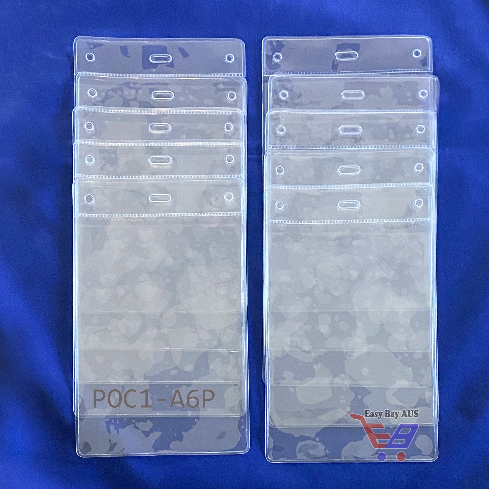 10 x A6 Plastic Sleeve Soft PVC Clear Pockets with Eyelets